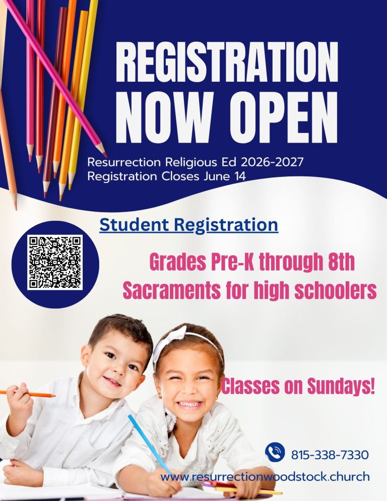 Religious Education Registration for 2026-2027 - Resurrection Catholic ...